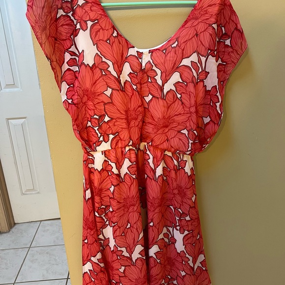 The Limited | Dresses | The Limited Floral Red Dress | Poshmark